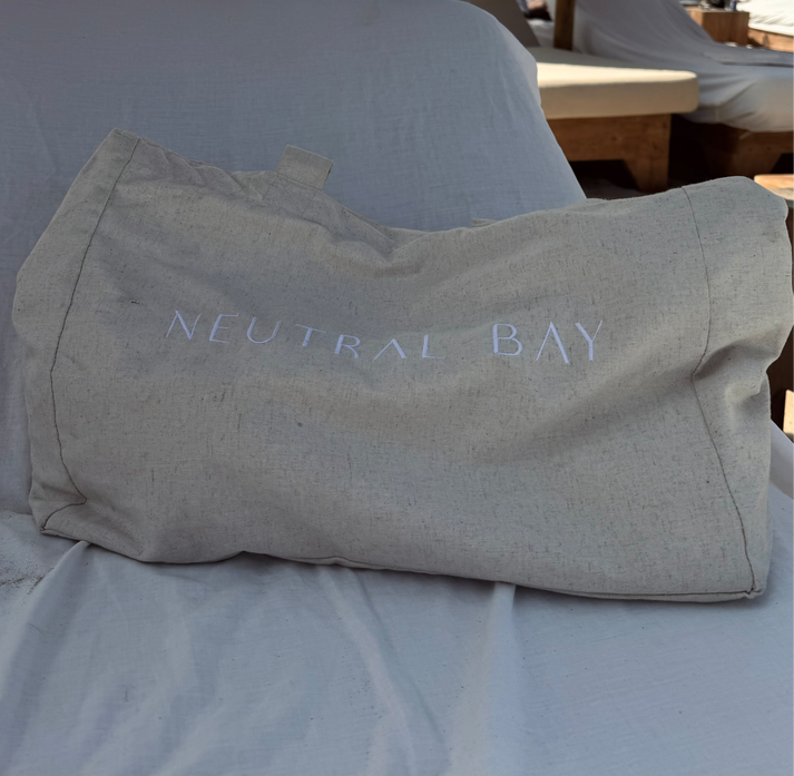 LINEN TOTE BAG | OATMEAL - a beach bag for the minimalist – Neutral Bay