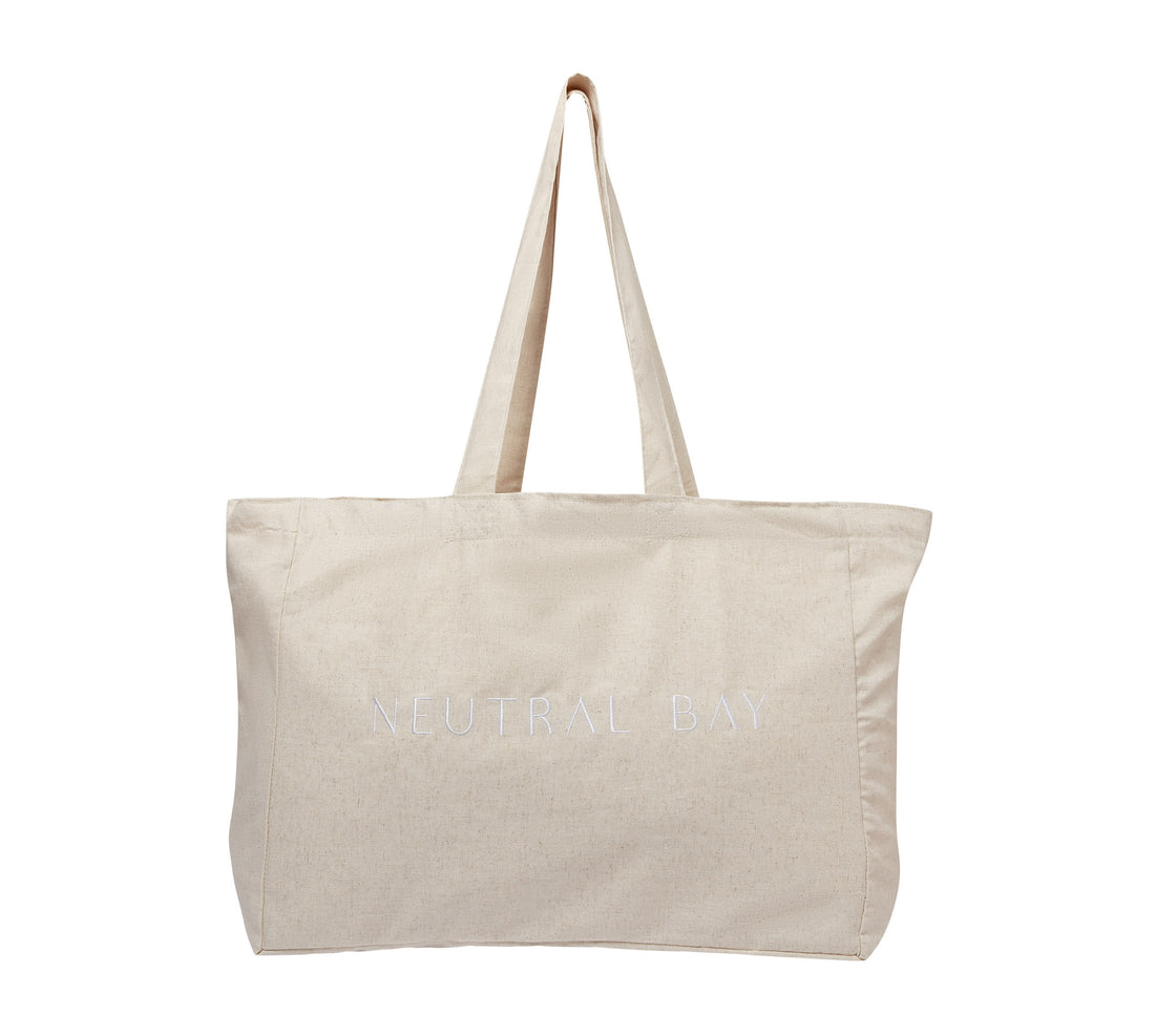 LINEN TOTE BAG | OATMEAL - a beach bag for the minimalist – Neutral Bay